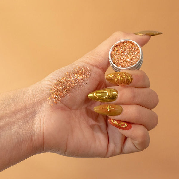 Paillettes Orange Métallique – Maquillage pailleté orange cuivré | Si ...